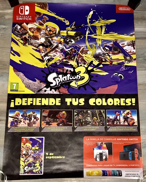 SPLATOON 3 NINTENDO Interrupteur Promo Official Store Poster 1OOX70 EUR ...