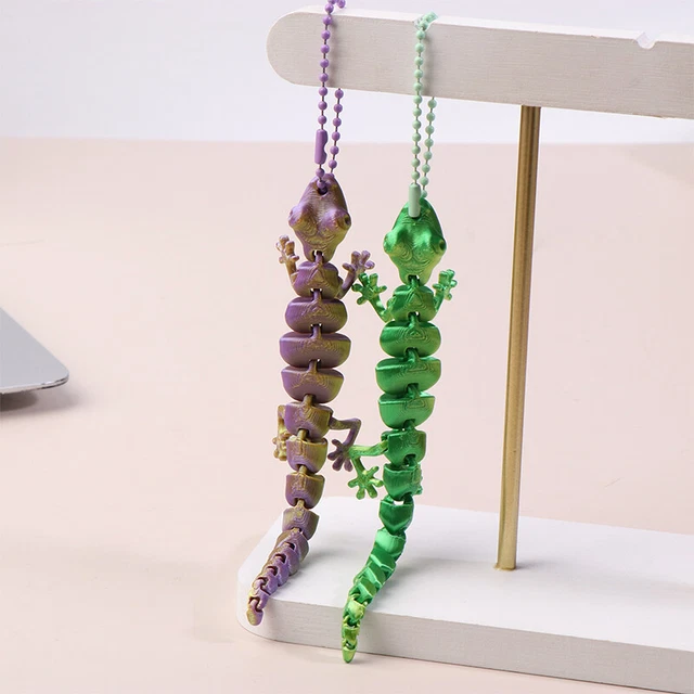 3D PRINTED ARTICULATED Wall Gecko Flexible Joint Models Stress Relief ...