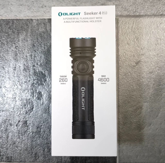 OLIGHT SEEKER 4 Pro 4600 Lumens Rechargeable Flashlight Cool White LED ...