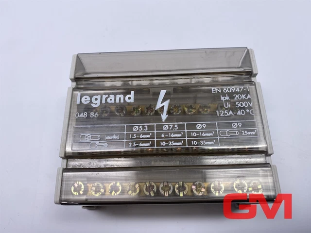 LEGRAND KLEMMENBLOCK 04886 048 86 Terminal Block Module 125A 500V 25KA EUR 32,00 - PicClick DE