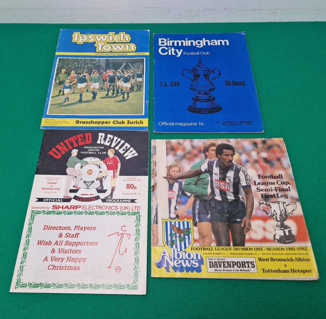 VINTAGE 1960S 1970S 1980s 1990s Football Programme Job lot Bundle £3.81 ...