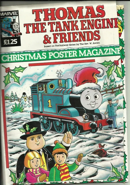 THOMAS THE TANK Engine and Friends Christmas Poster Magazine 1989 £15. ...