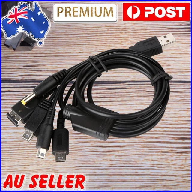 5 IN1 MULTI Charging Cable Game Cables for Nintendo NDSL / NDS NDSI XL ...