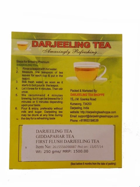FRESH FIRST FLUSH 2025 DARJEELING TEA SFTGFOP I CH. SPECIAL 500 gms £49 ...