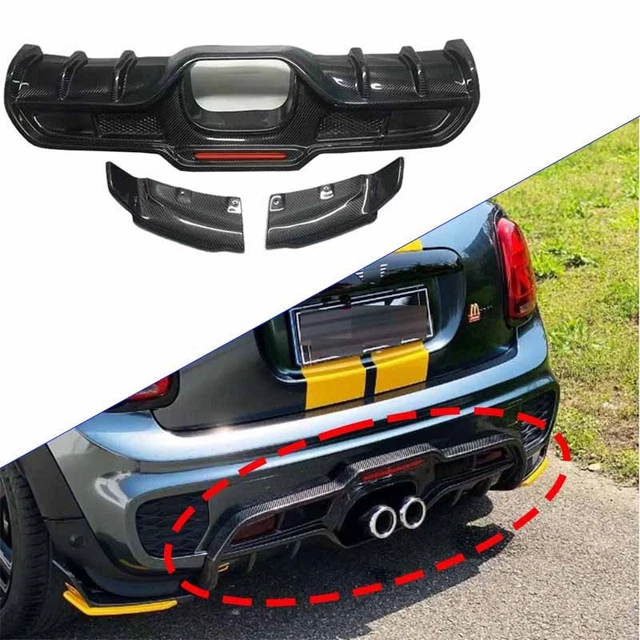 REAL CARBON FIBER Rear Bumper Diffuser Cover for Mini Cooper F55 F56 ...