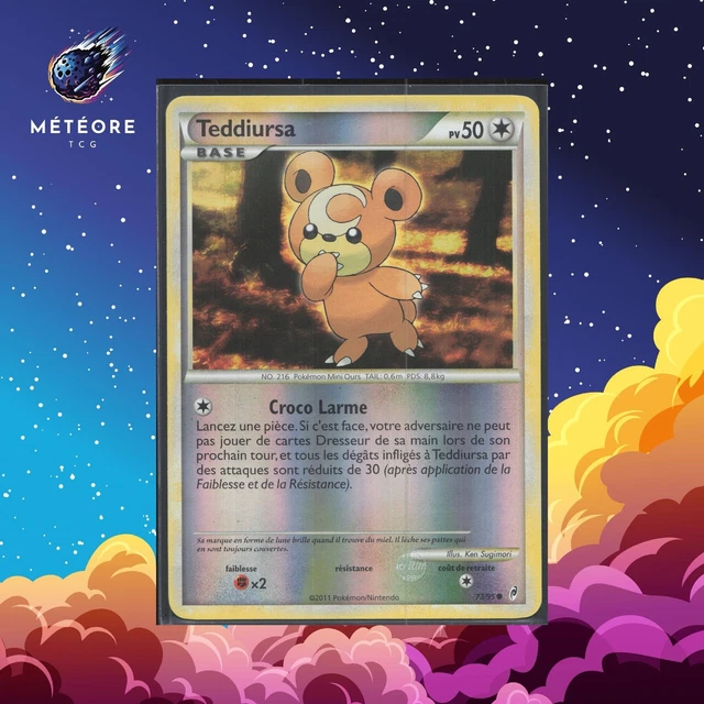 CARTE POKÉMON TEDDIURSA 73/95 Reverse ADL Appel des légendes Français ...