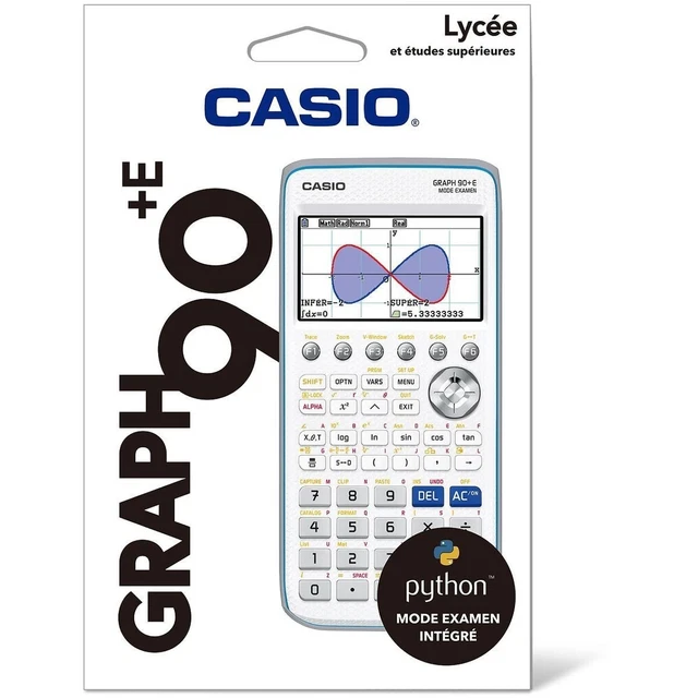 CALCULATRICE GRAPHIQUE CASIO Graph 90+E Neuve - Mode Examen & Langage ...