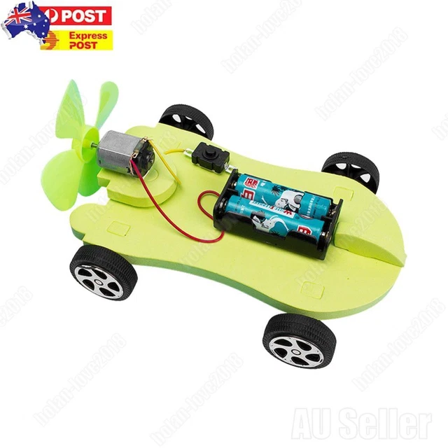 DIY WIND POWER Car Assembly Model Kit Kids Physical Science Experiments ...