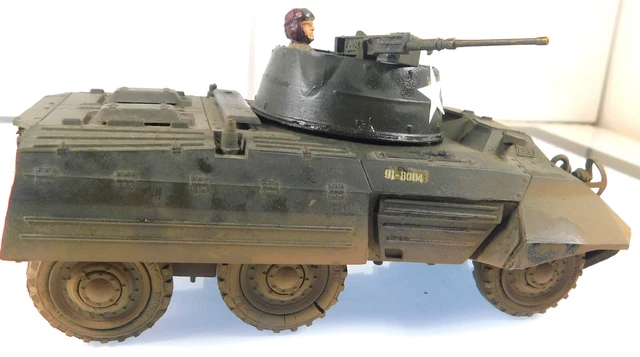 1.35 SCALE MODEL Kit Built And Painted Ww2 U.s. Greyhound M8 Armoured ...
