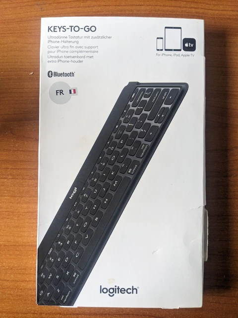 CLAVIER BLUETOOTH LOGITECH Keys To Go AZERTY iPhone et iPad Apple TV - noir EUR 60,00 - PicClick FR