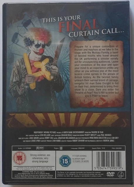 THEATRE OF FEAR - Jared Morgan, Lee Bane, Nathan Head - Reg 2 Dvd EUR 5 ...