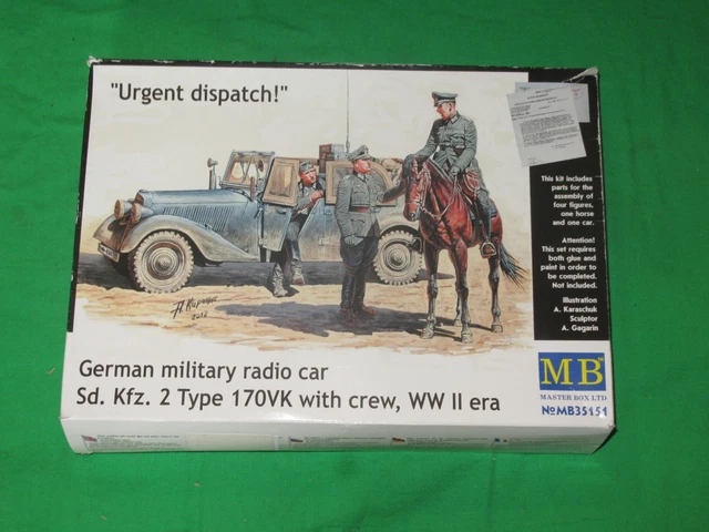 MB MASTER BOX 1/35th scale Mercedes Benz Sd. Kfz. 2 Type 170VK Radio ...