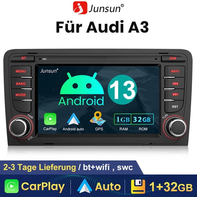 FÜR AUDI A3 S3 RS3 8P 8V 9" Apple Carplay Android 13.0 Autoradio GPS SWC Navi BT EUR 129,99 ...