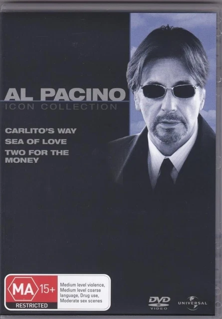 CARLITO'S WAY / Sea Of Love / Two For The Money DVD Drama, Thriller ...
