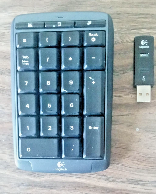 LOGITECH 2.4 GHZ Wireless Keyboard Number Pad Numeric Keypad, USB ...
