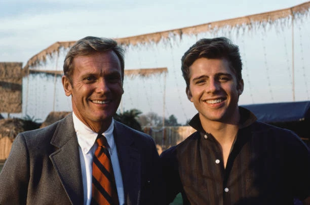 TAB HUNTER MAXWELL Caulfield on the set of 'Grease 2' Norwalk Cali- Old ...