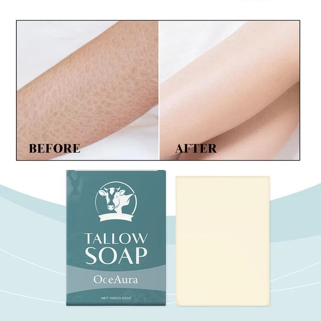 BEEF TALLOW SOAP Bar – Grass Fed Tallow Soap Unscent G1I8 Face&Body ed ...