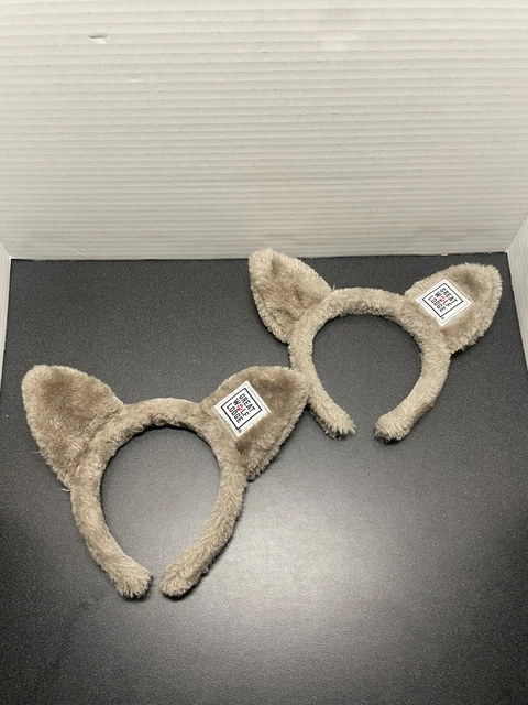 GREAT WOLF LODGE Wolf Headband Ears Brown/gray with White Fur & GWL ...