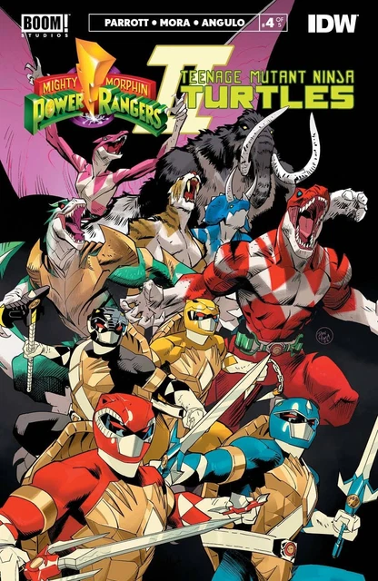 MIGHTY MORPHIN POWER Rangers Teenage Mutant Ninja Turtles #4 Bd Livre ...
