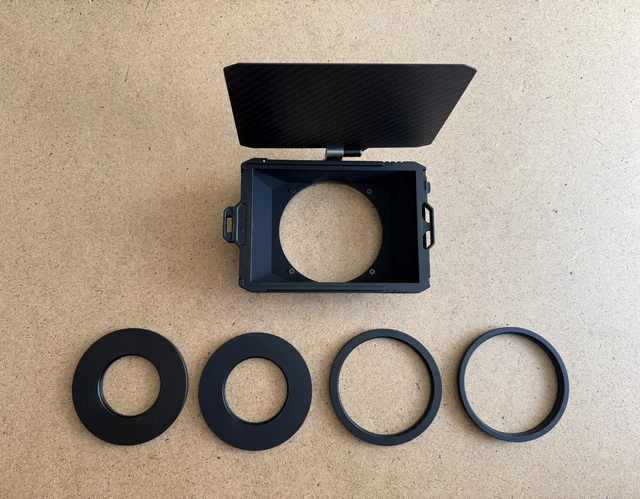 SMALLRIG MINI MATTE Box Lite Carbon Fibre, Include Adapter Rings. Mint ...