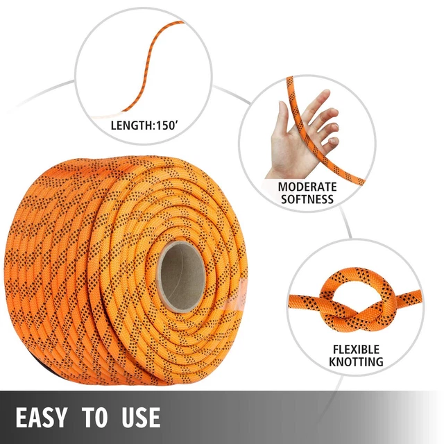 DOUBLE BRAIDED NYLON Marine Rope 880LB High Force Polyester Rope ...