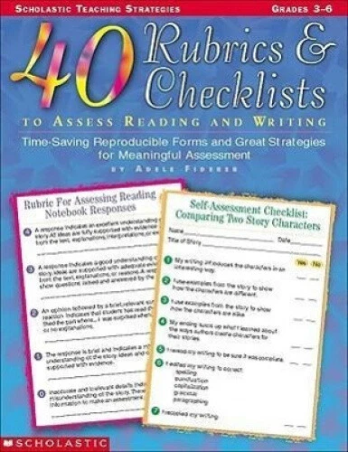 40 RUBRICS & Checklists to Assess Reading and Writing : Time-Saving $43 ...