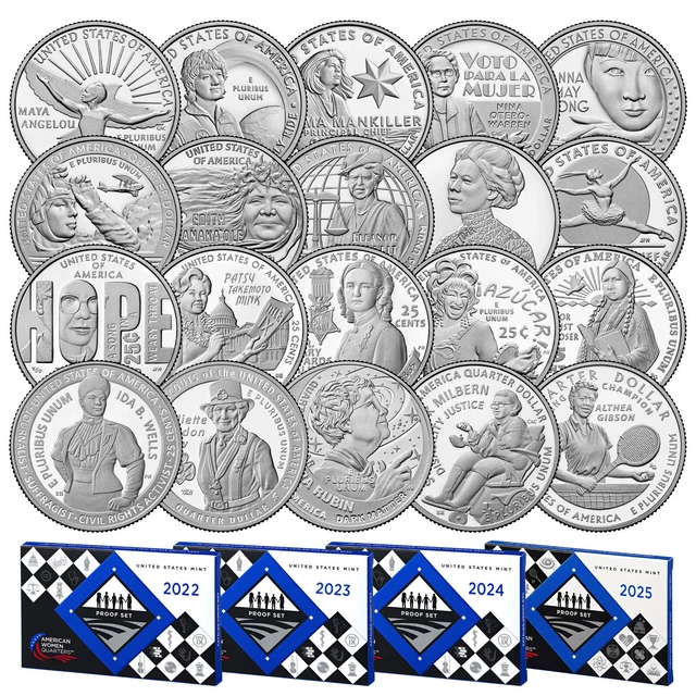 2022-2025 AMERICAN WOMEN Quarters 2025 Clad Proof Set £94.62 - PicClick UK