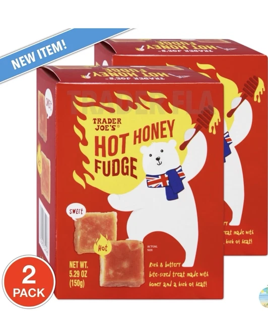 2 PACK TRADER Joe’s Hot Honey Fudge England Rich & Buttery Kick of Heat ...