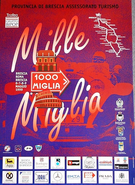 MILLE MIGLIA ORIGINAL Poster 1999 Mercedes Benz SSK LARGE 99cm x 68cm £ ...