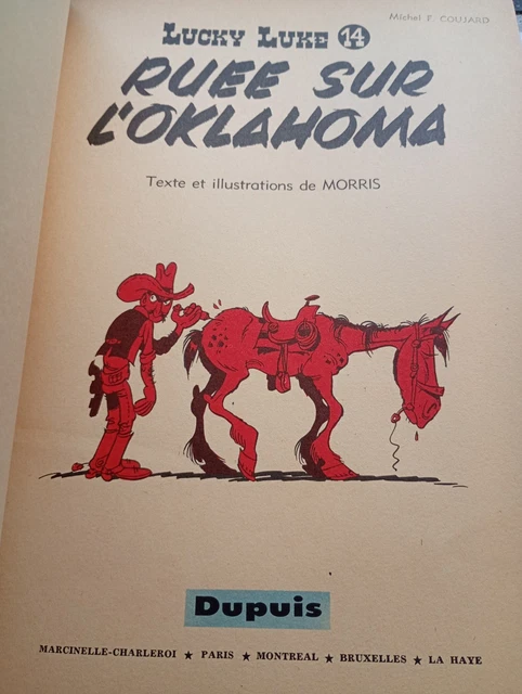 RUÉE SUR L'OKLAHOMA LUCKY LUKE MORRIS dupuis 1960 EUR 225,00 - PicClick FR