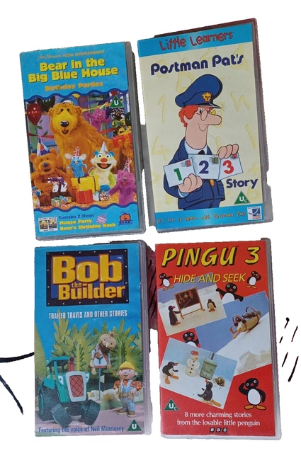 PINGU 3 BOB the Builder Bear in the Big Blue House Postman Pat VHS ...