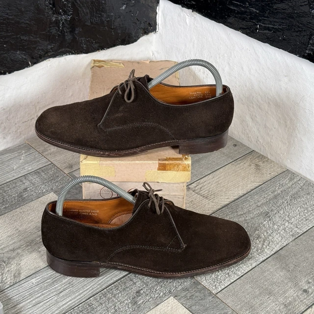 VINTAGE WALK OVER Brown Suede Oxford UK 7.5 Formal Casual Shoes Metal ...