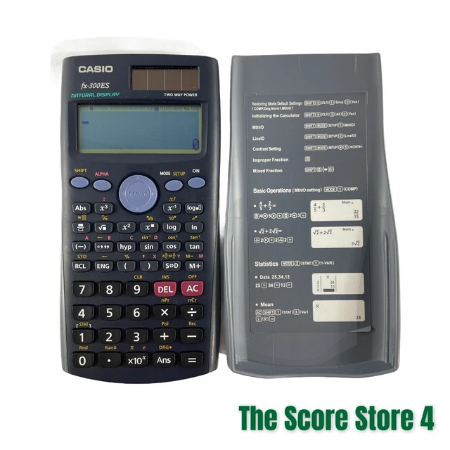 CASIO FX-300ES Scientific Calculator Natural Textbook Display. Tested ...