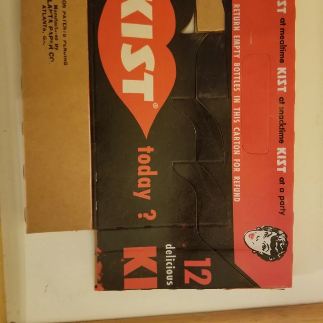 1950S KIST CARDBOARD Six Pack Soda Carrier Original Vintage $40.71 ...