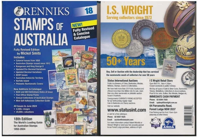 NEW 1850-2024 RENNIKS Australian Stamps Catalogue, NEW18th Edition IN ...
