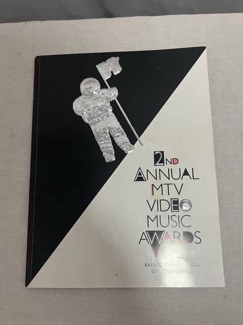 MTV 2ND ANNUAL Video Music Awards Official Program From Event Some Wear ...