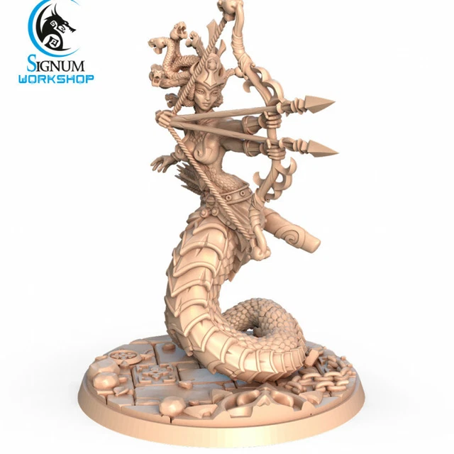 MEDUSA (NAGA) FEMALE SCALE 32mm MORDHEIM ZOMBICIDE DnD ROL WARHAMMER ...