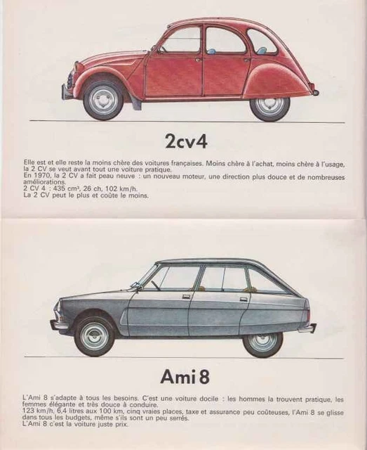 CATALOGUE BROCHURE CITROËN gamme (2CV DS SM) 10/1970 Belgique en ...