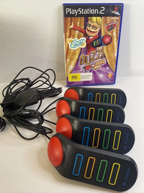 PLAYSTATION 2 PS2 Buzz! Controllers And Mega Quiz Game Original Box ...
