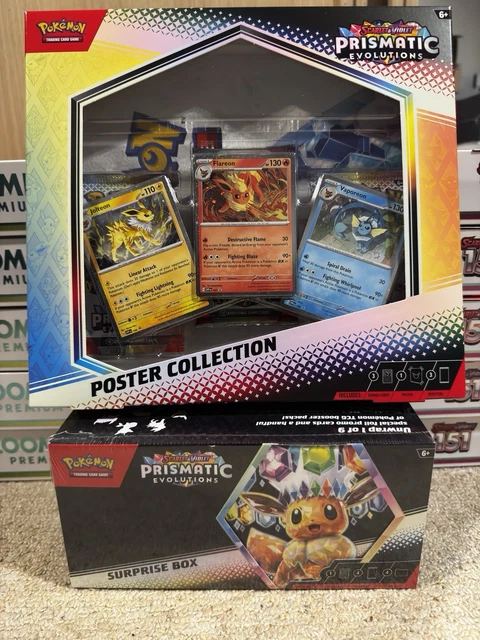 POKEMON TCG PRISMATIC Evolutions Poster Collection & Surprise Box £94. ...
