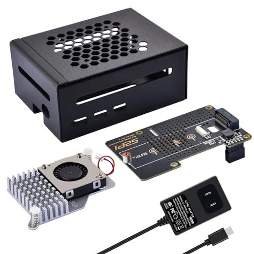 BOÎTIER EN MÉTAL GeeekPi pour Raspberry Pi 5 avec refroidisseur actif ...