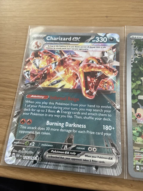 POKÉMON TCG CHARIZARD ex - Obsidian Flames 125/197 Holo + Charmander ...