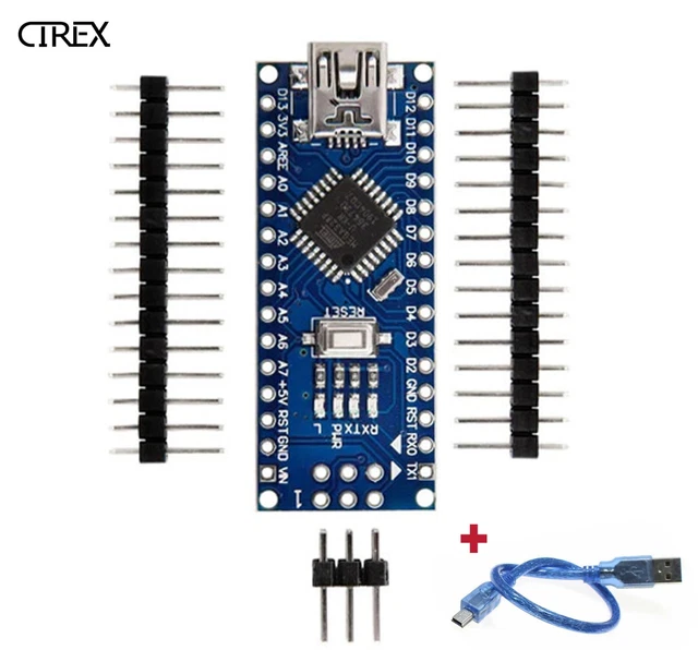 ARDUINO NANO 3.0 Atmel ATmega328 Mini-USB Board with USB Power Cable ...