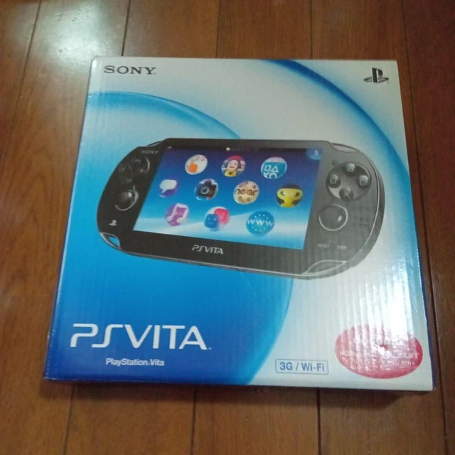 SONY PLAYSTATION VITA 3G Wi-Fi model Handheld Console Cristal Black PCH ...