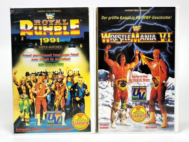 WWF WRESTLEMANIA VI + WWF Royal Rumble | Bundle VHS Videokassetten ...