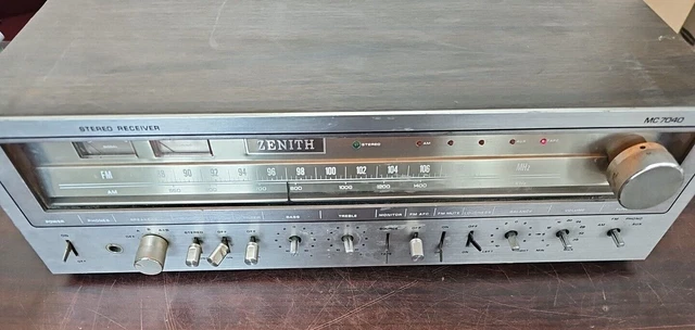 VINTAGE ZENITH FM/AM Stereo Receiver / Model: MC7040 / * POWERS ON * AS ...