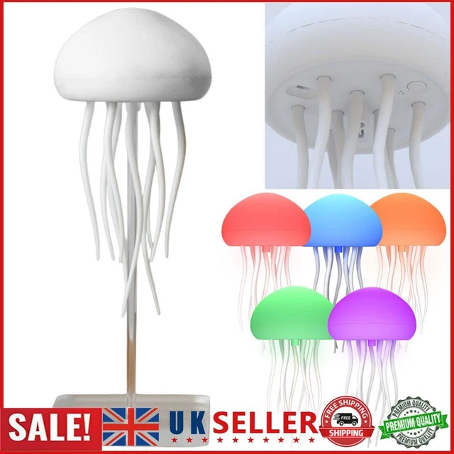 LED SMART JELLYFISH Night Light Voice Control Type-C Charging Flexible ...
