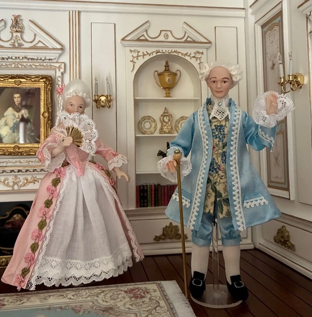 12TH SCALE GEORGIAN /Rococo style man in Blue by Rycote Miniatures £130 ...