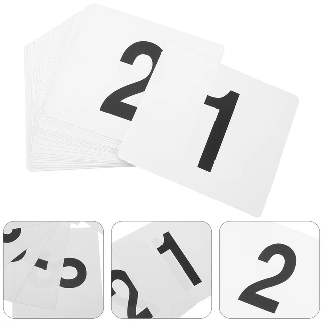 NUMBER SEAT PLACEMENT Cards Digital Restaurant Table Numbers Everyday ...