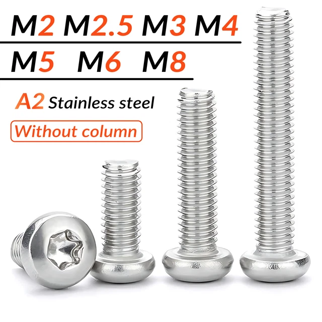 M2 M3 M4 M5 M6 M8 A2 Stainless Steel Torx Flanged Button Head Screws Six Lobe EUR 1,48 - PicClick FR